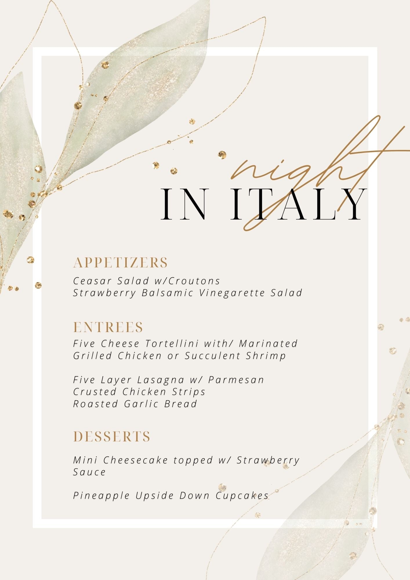 Private Event Menu Options – Asia's Kitchen of Love LLC